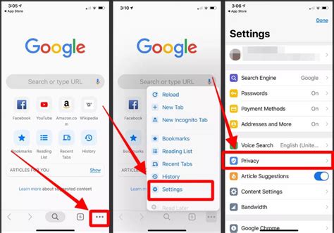 Clear Cache And Cookies In Google Chrome On An IPhone Or IPad