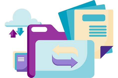 premium vector sync folder