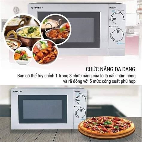Lò Vi Sóng Sharp R 209vn Sk Dung Tích 20 Lít Bảo Hành 12 Tháng
