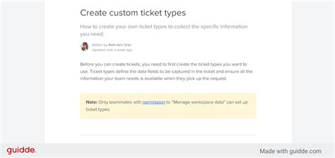 How To Create Custom Ticket Types On Intercom Guidde Gallery