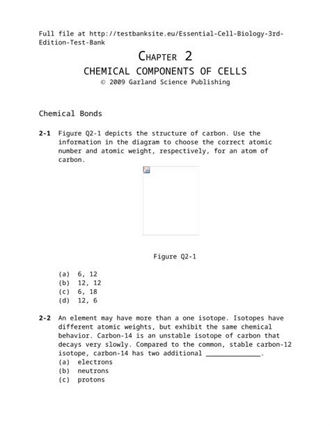 DOC Chapter 2 Chemical Components Of Cellstestbanksite Eu Sample