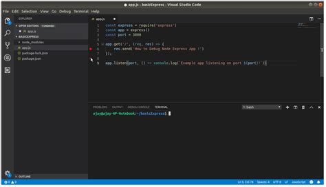 Debug Node Express Project From Visual Studio Code