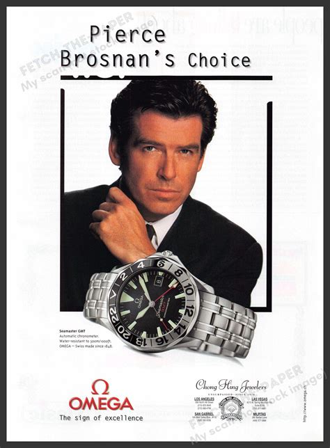 Vintage 1990s Omega Watch Ad Featuring Pierce Brosnan — Fetch The Paper