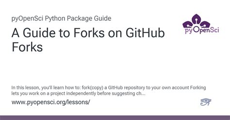 A Guide To Forks On Github Forks — Pyopensci Lessons