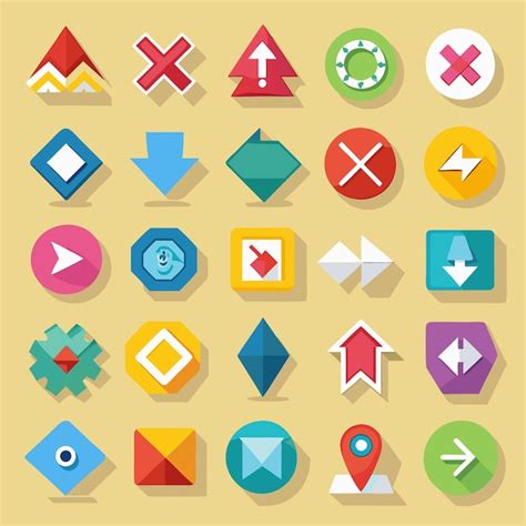 Premium Vector Colorful Flat Arrow Icons Collection 25 Vector Icons Premium Vector Colorful Flat Arrow Icons Collection 25 Vector Icons
