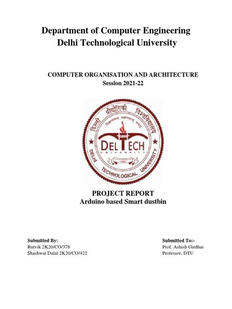 Coa Project Report Pdf Microcontroller Computer Engineering