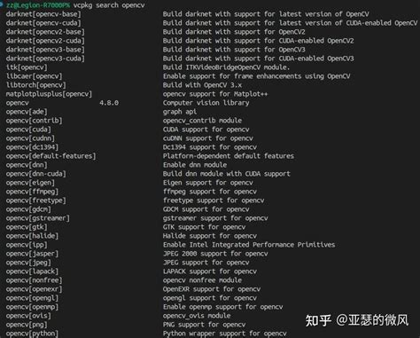 Vcpkg 使用特定版本的 Opencv 知乎