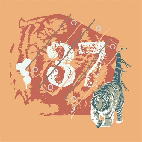 아이들을 위한 벡터 타이포그래피 일러스트레이션 프리미엄 벡터