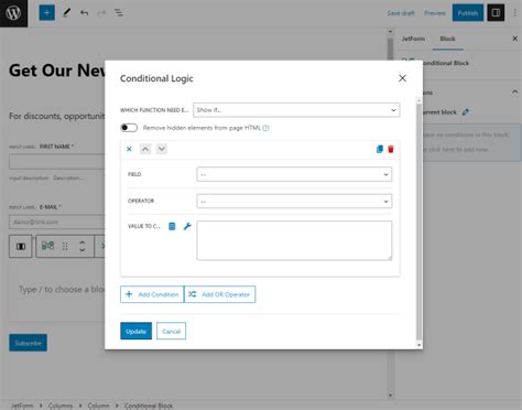 Conditional Visibility Settings Overview Crocoblock