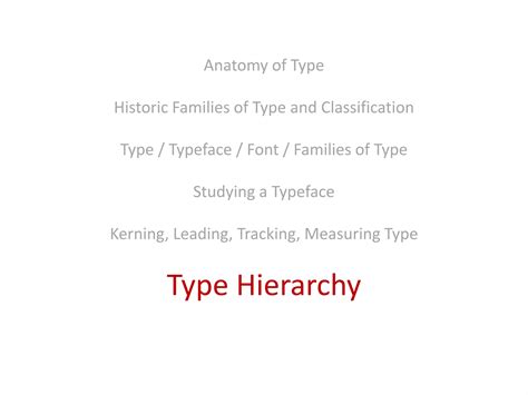 Basics Of Typography Hierarchy Pptx