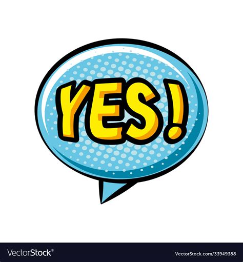 Yes Bubble Logo Speech Bubble Cartoon Yes Symbol High Res Vector