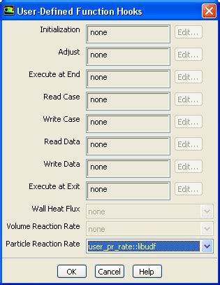 ANSYS FLUENT UDF Manual Hooking DEFINE PR RATE UDFs