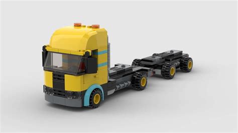 Lego Moc Truck With Trailer For Container By Lefisch Rebrickable Build With Lego
