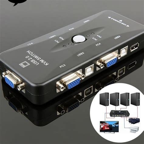 Jual Kvm Switch NB 4 Port Usb A 2 0 Usb B Vga 1440p Kvm41ua Keyboard Video Mouse Switcher 1