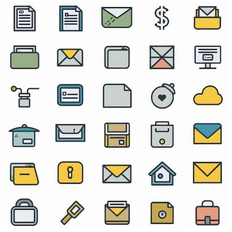 Comprehensive Collection Of Postal Mail Line Icons Premium Ai Generated Image