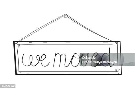 우리는 문 태그 벡터를 옮겼습니다 슈퍼마켓 행닝 라벨 낙서 스케치 스타일의 상점 문 배지 그림 창 열림 낙서 드로잉에 대한 스톡 벡터 아트 및 기타 이미지 Istock