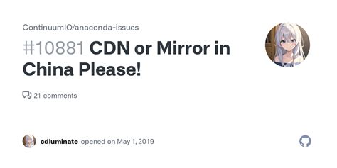 Cdn Or Mirror In China Please Issue Continuumio Anaconda Issues Github
