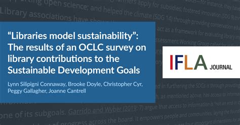 Libraries Model Sustainability The Results Of An Oclc Survey On