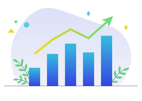 Premium Vector Vector Illustration Of Graph And Arrow