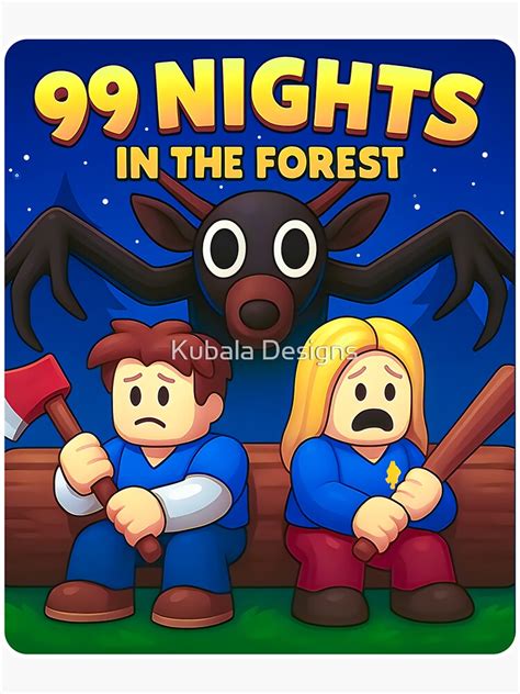 Roblox 99 Nights In The Forest Sticker For Sale By Darcekar Redbubble