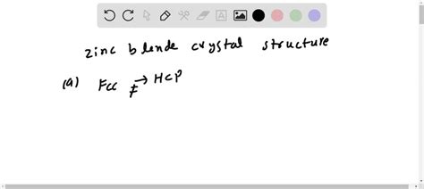 Solved The Zinc Blende Crystal Structure Is One That May Be Generated From Close Packed Planes