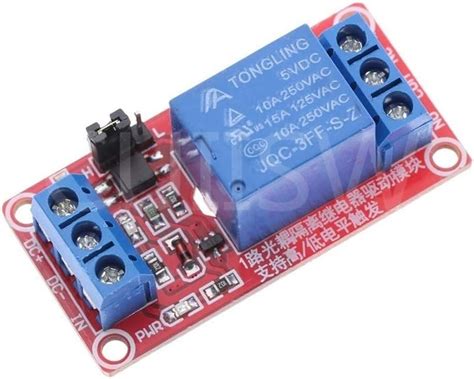 Jp リレーモジュール リレーモジュール1チャネル5vリレーモジュール基板シールド付きフォトカプラサポートハイとローレベルのトリガ 電子モジュール 産業・研究開発用品