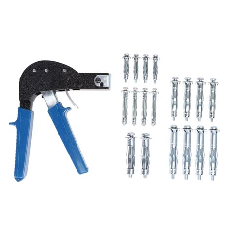 Fixing Screw 19pcs Cavity Plasterboard Plug Setting Tool Hollow Wall Anchor Plasterboard Anchor