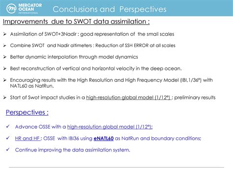 Impact Of Swot Data Assimilation In Mercator Ocean System Nasa Swot
