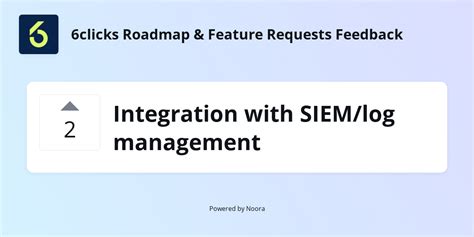 integration with siem log management feature requests 6clicks