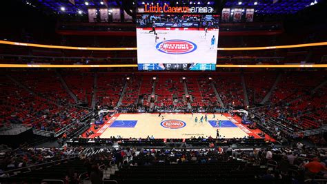 Little Caesars Arena Seat View Pistons Cabinets Matttroy