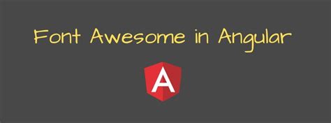 Font Awesome Npm Angular