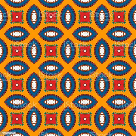 추상적인 그림과 아프리카 스타일의 매끄러운 표면 패턴 기하학적 형태와 밝은 민족과 부족 인쇄 아프리카 문화에 대한 스톡 벡터 아트 및 기타 이미지 Istock