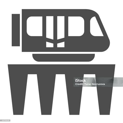 모노레일 열차 솔리드 아이콘 대중 교통 컨셉 흰색 배경의 모노레일 지하철 표지판 모바일 컨셉 과 웹 디자인을 위한 글리프 스타일의 모노레일 및 트램 아이콘 벡터 그래픽