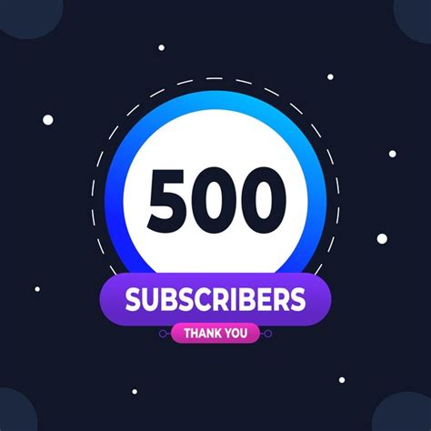 Premium Vector Thank You 500 Subscribers Or Followers Web Social