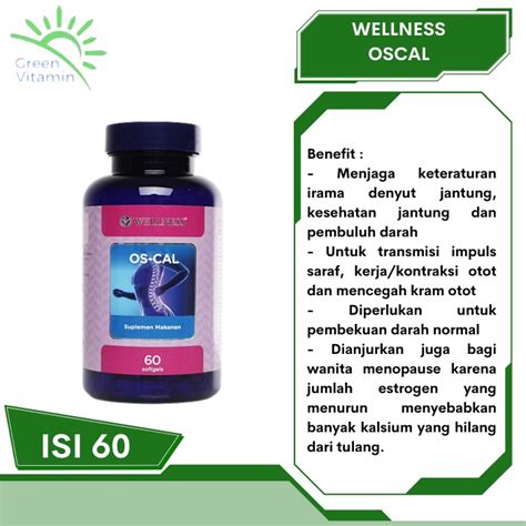 Jual Wellness Os Cal Oscal Calcium Magnesium Dissolution 60 Kapsul