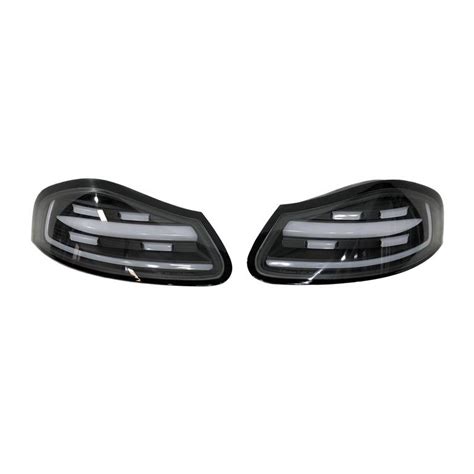 set of rear tail lights porsche 986 97 04 led black sequential flashing