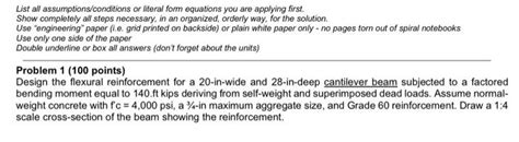 Solved Problem 1 100 Points Design The Flexural