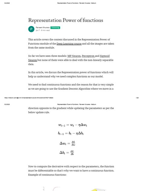 Representation Power Of Functions Parveen Khurana Medium Pdf