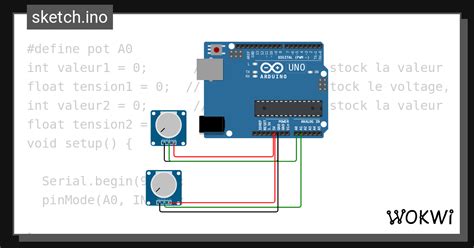 Potentiomètre Wokwi Esp32 Stm32 Arduino Simulator