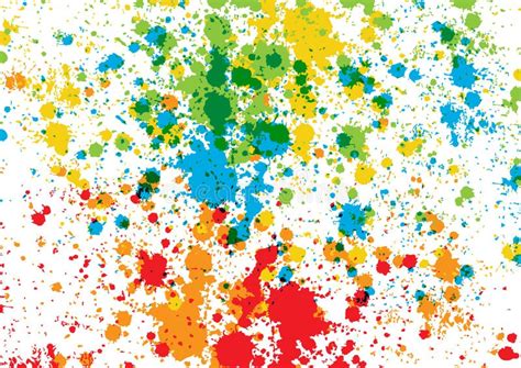 Abstract Vector Splatter Paint Color Isolated Background Design