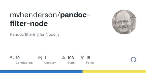 GitHub Mvhenderson Pandoc Filter Node Pandoc Filtering For Node Js