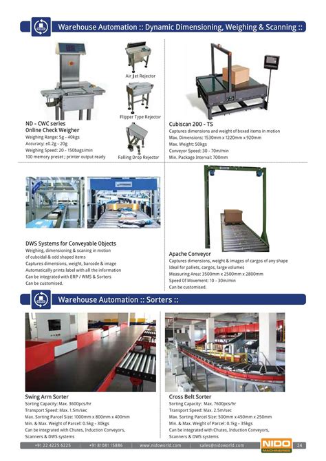 Ppt Nido Machineries Product Catalogue Material Handling India