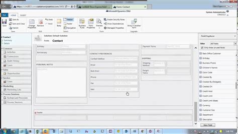 How To Customize A Form S Header And Footer In CRM YouTube