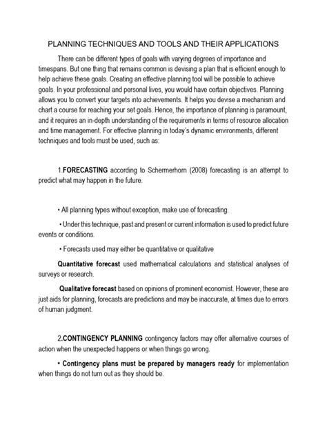 Day 1 Report Org And Manage Pdf Forecasting Goal