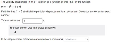 Solved The Velocity Of A Particle In Ms1 Is Given As A Chegg Com