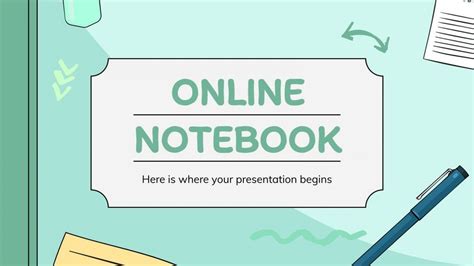 Online Notebook Google Slides Theme And PowerPoint Template