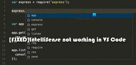 IntelliSense 在 VS Code 中不起作用 - Tech Club