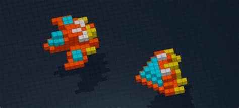 Free Unity3d Assets Voxel Cube Spaceships