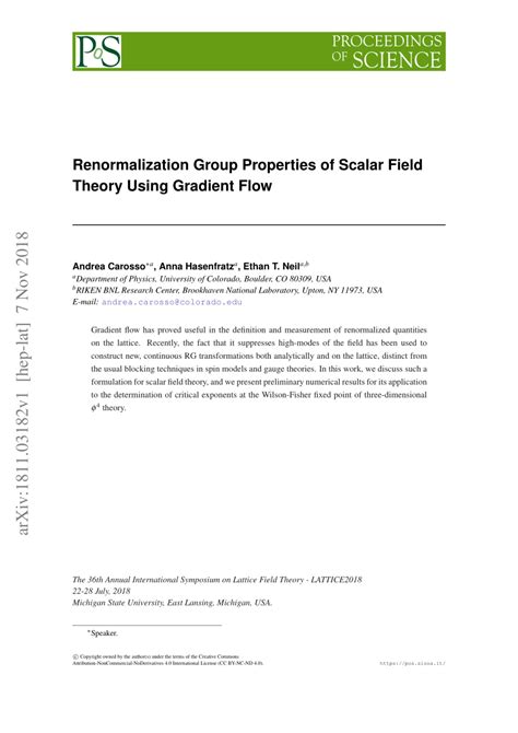 pdf renormalization group properties of scalar field theory using