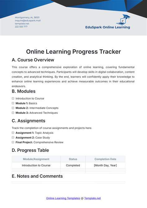 Free Progress Tracker Templates Editable And Printable